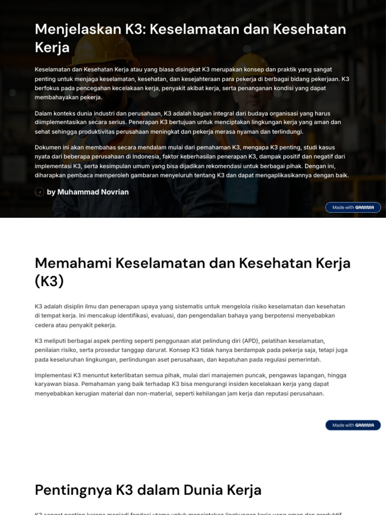 Menjelaskan-K3-Keselamatan-dan-Kesehatan-Kerja | PDF