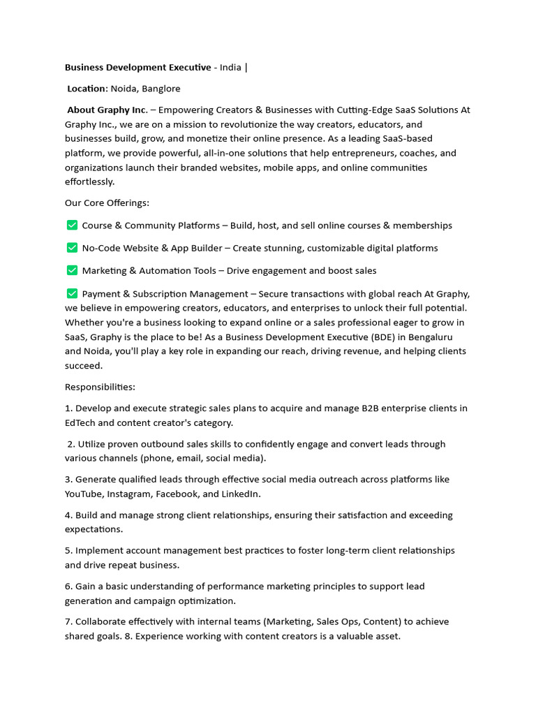 Business Development Executive Graphy | PDF | Sales | Marketing