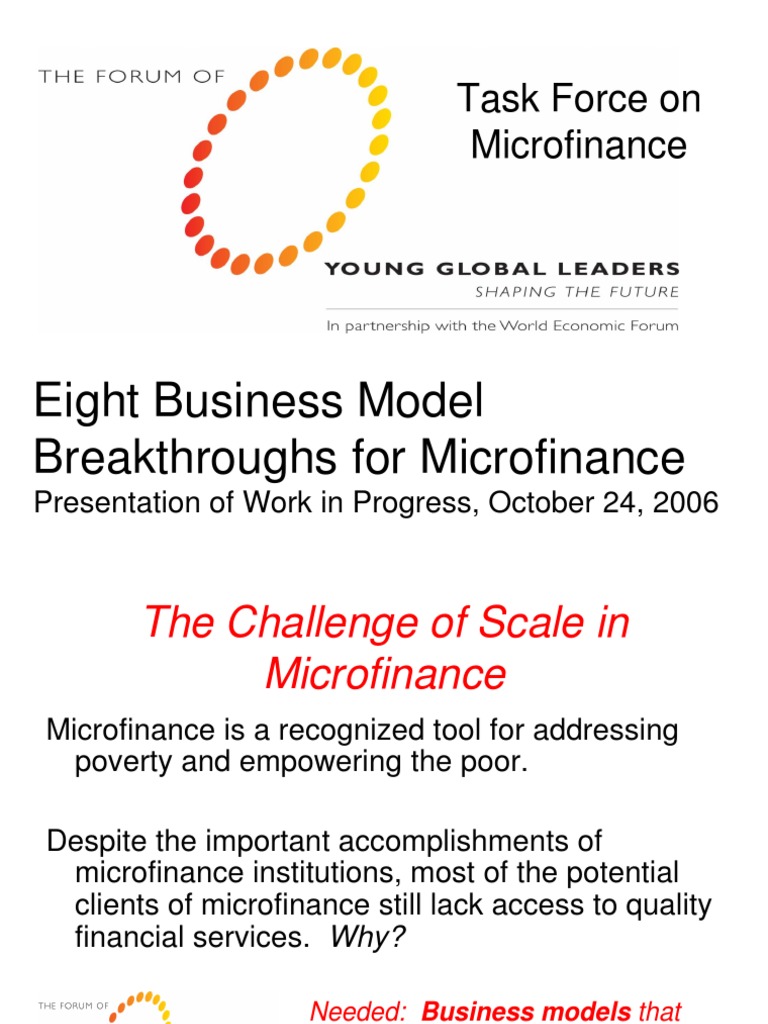 Mfi - Eight Business Model | PDF | Microfinance | Credit (Finance)