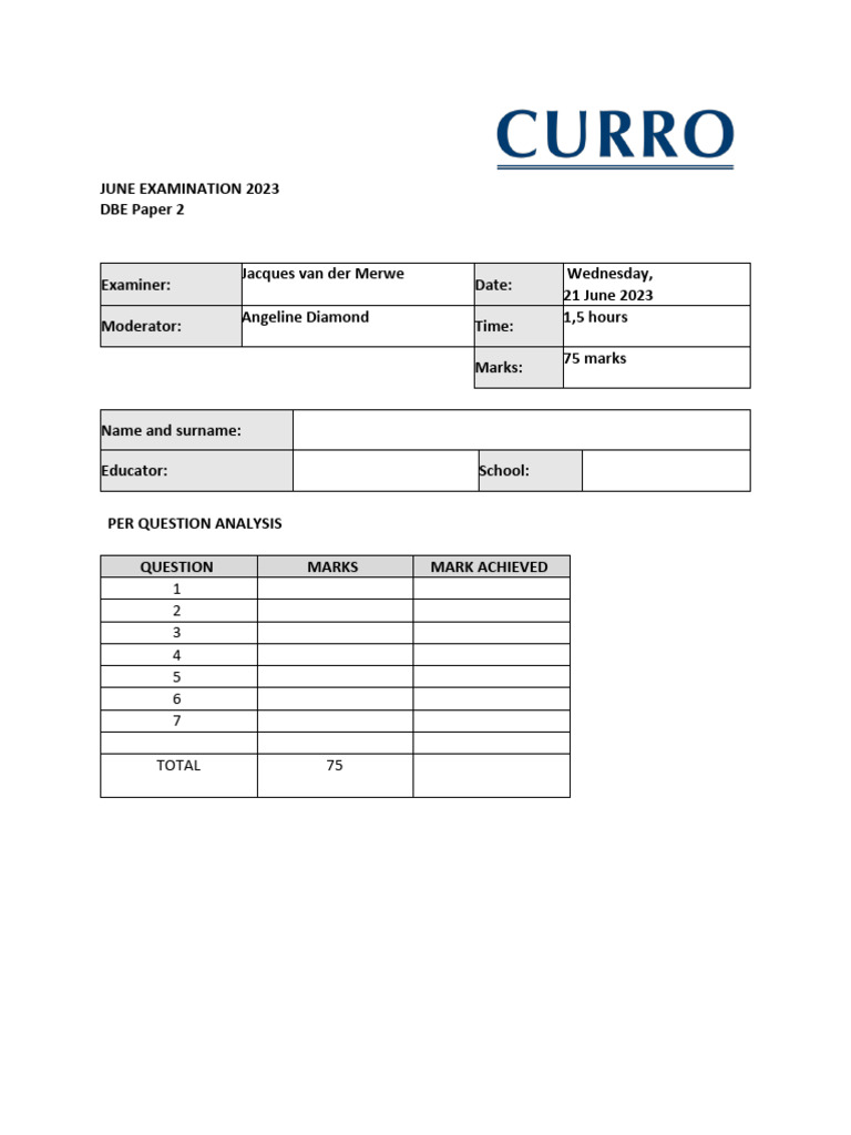 12 - DigitalMath Lit Paper Based June Exam 2.3 DBE JVDM (Paper 2) | PDF ...
