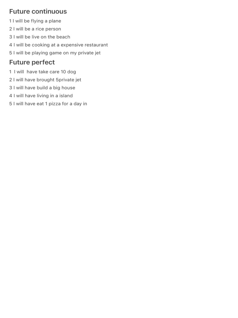 Future Continuous | PDF