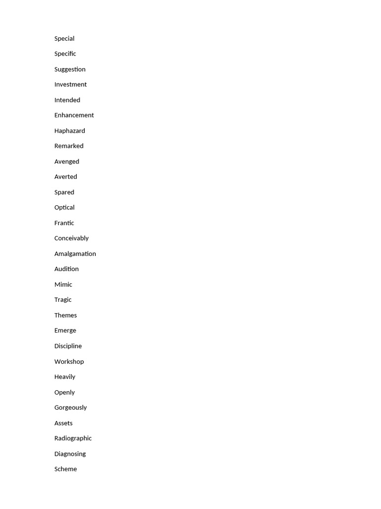 Challenging Words | PDF