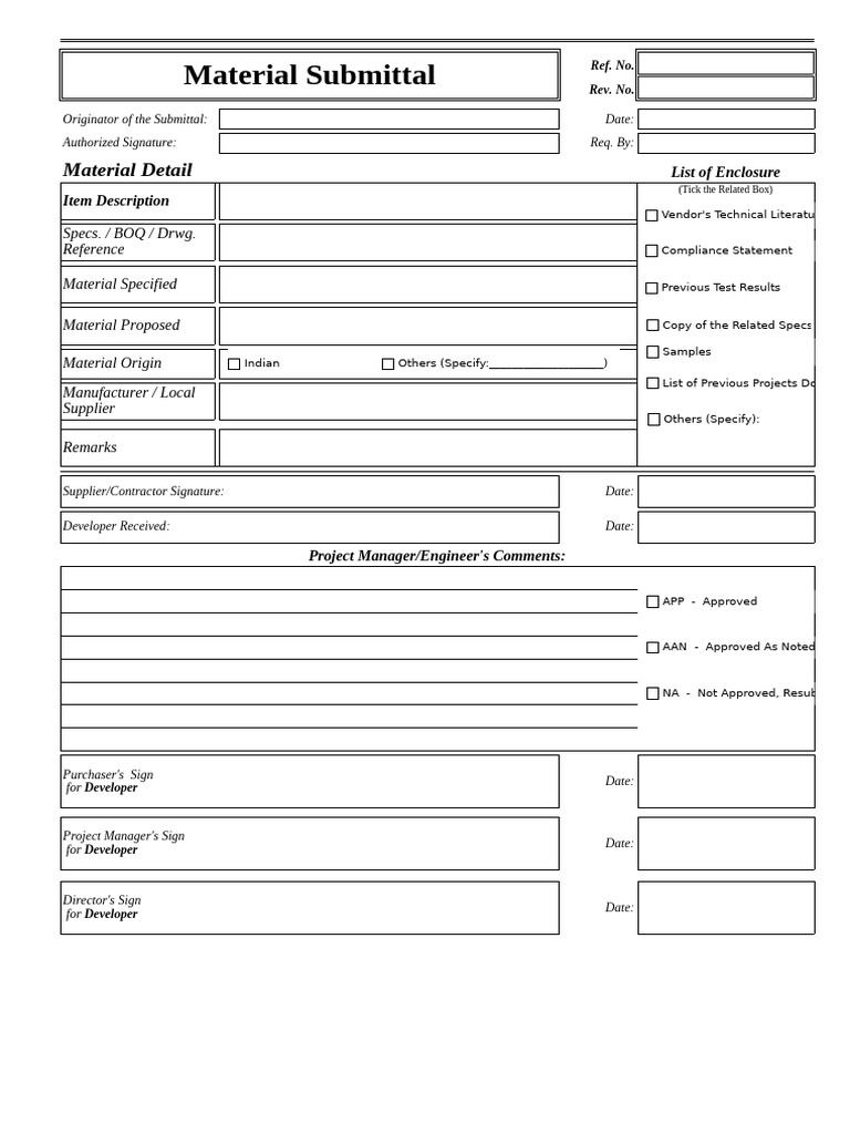 Appendix A - Material Submittal | PDF