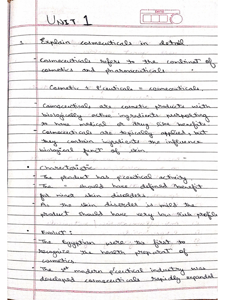 Cosmetic Science Assignment | PDF