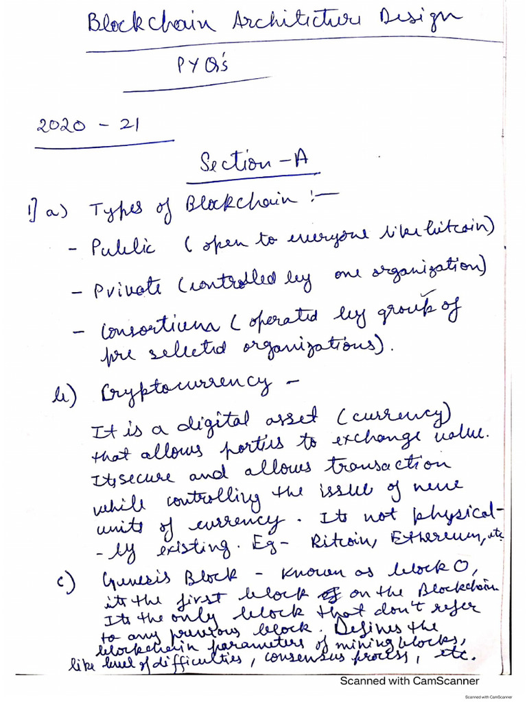 Blockchain Important Questions With Answers | PDF