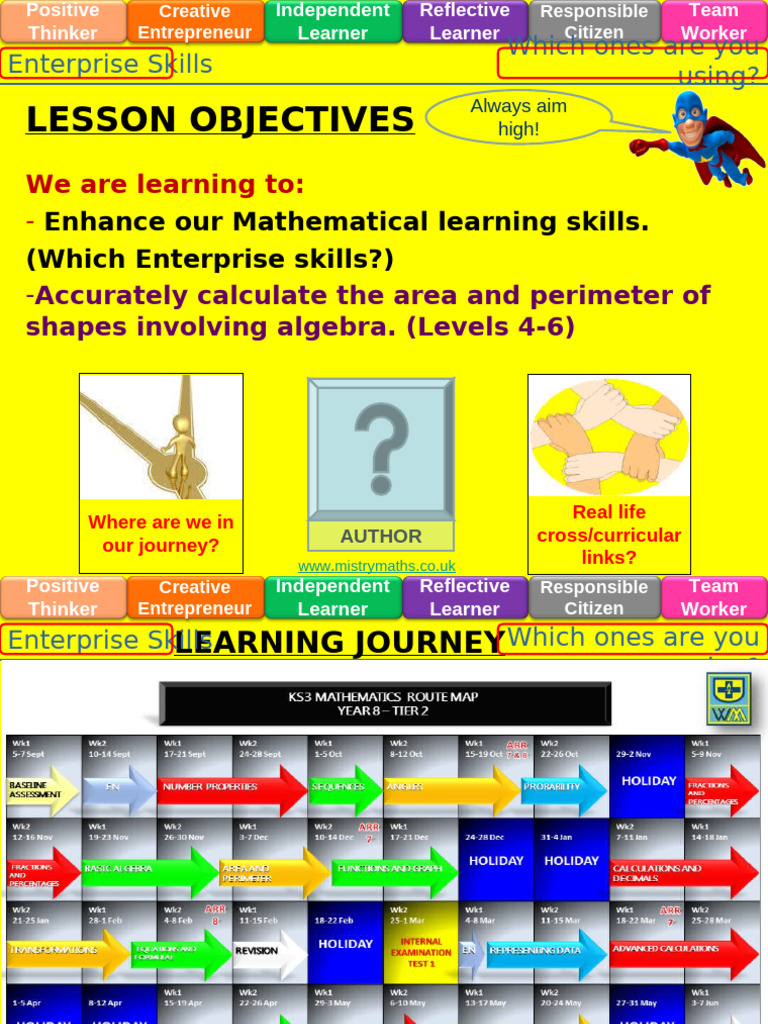 Area and Perimeter Involving Algebra 4-6 Lessons | PDF | Area ...