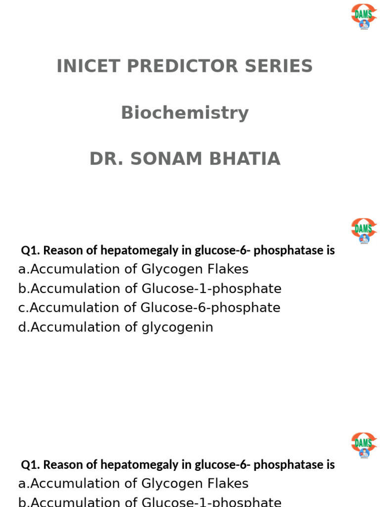 INICET Biochemistry Questions by Dr. Bhatia | PDF | Polymerase Chain ...