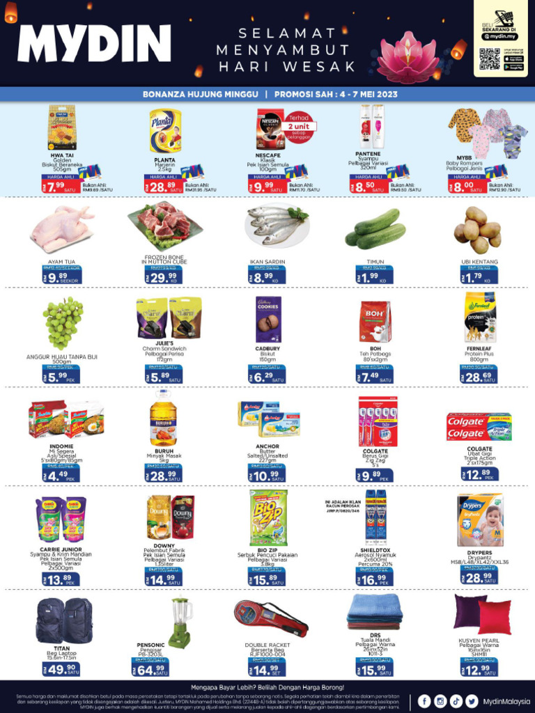 Mydin Mohamed Holdings Berhad - Bonanza Hujung Minggu 4 - 7 Mei 2023 (Semenanjung) | PDF
