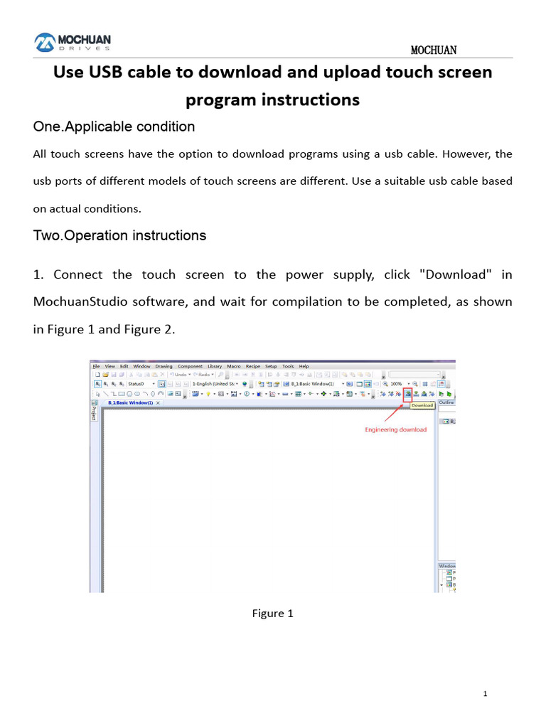 Use USB Cable To Download and Upload Touch Screen Program Instructions | PDF | Usb | Device Driver