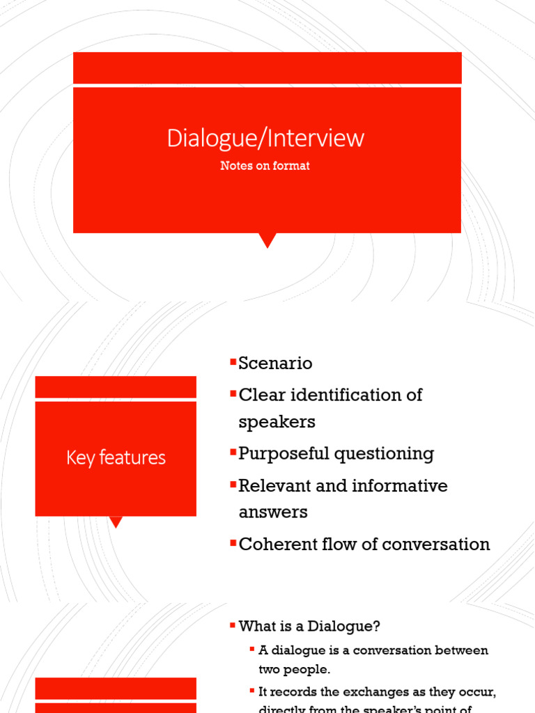 Dialogue Interview Notes | PDF