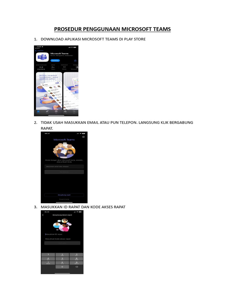 Prosedur Penggunaan Microsoft Teams | PDF