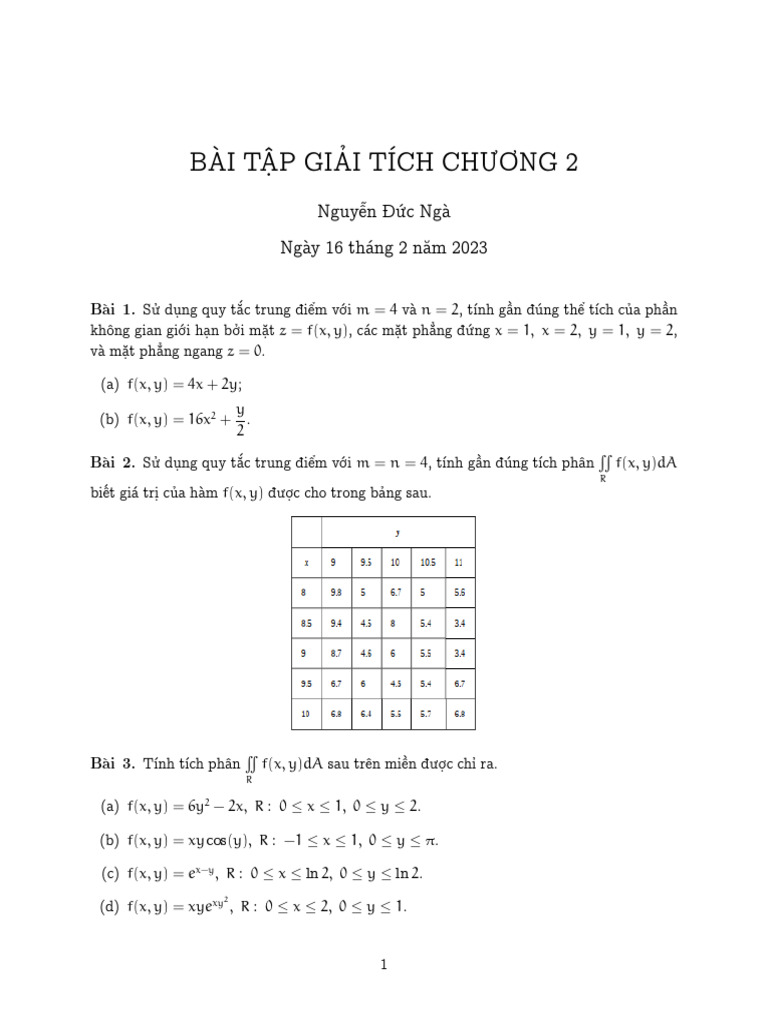 BT GT Chuong2 | PDF