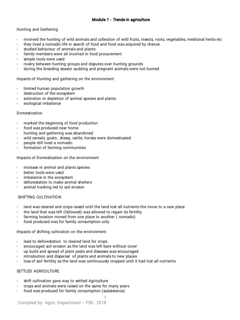 Agriculture Notes | PDF