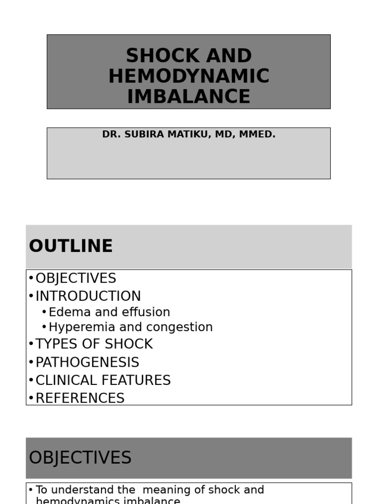 Hemodynamic Instability 122819 | PDF | Shock (Circulatory) | Edema