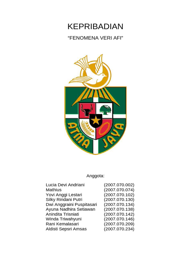 Kepribadian: "Fenomena Veri Afi" | PDF