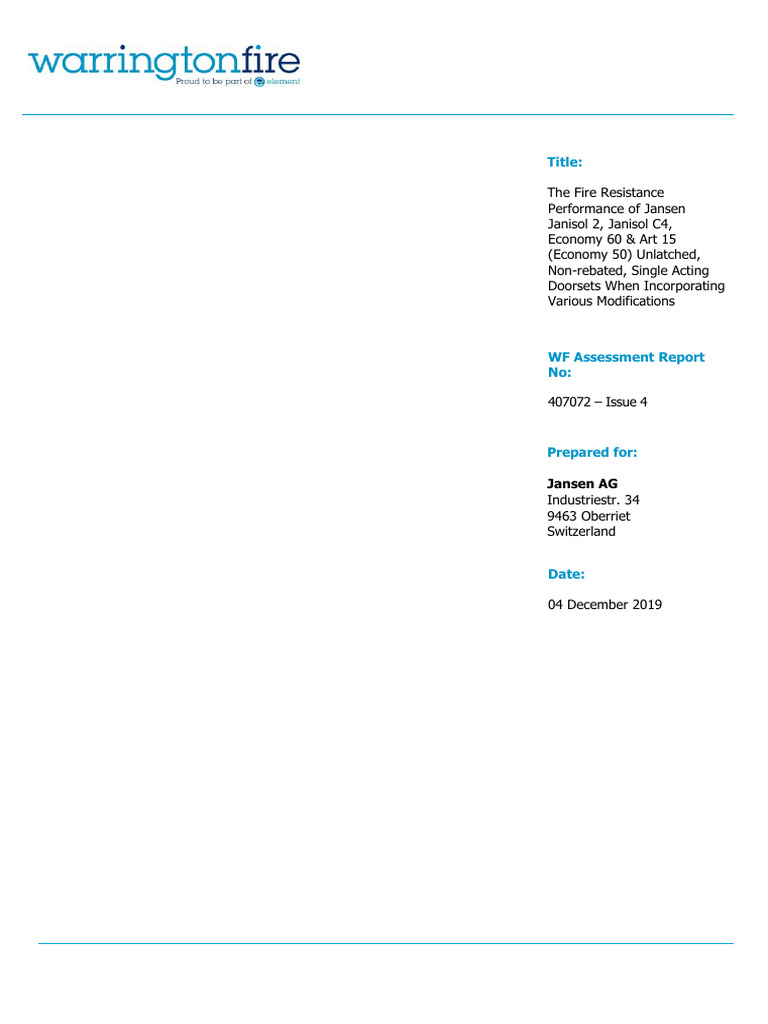 C4 Non Rebated Door WF Report | PDF | Door | Building Insulation