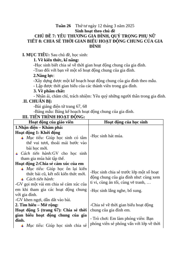 HĐTN TUAN-26-1 | PDF