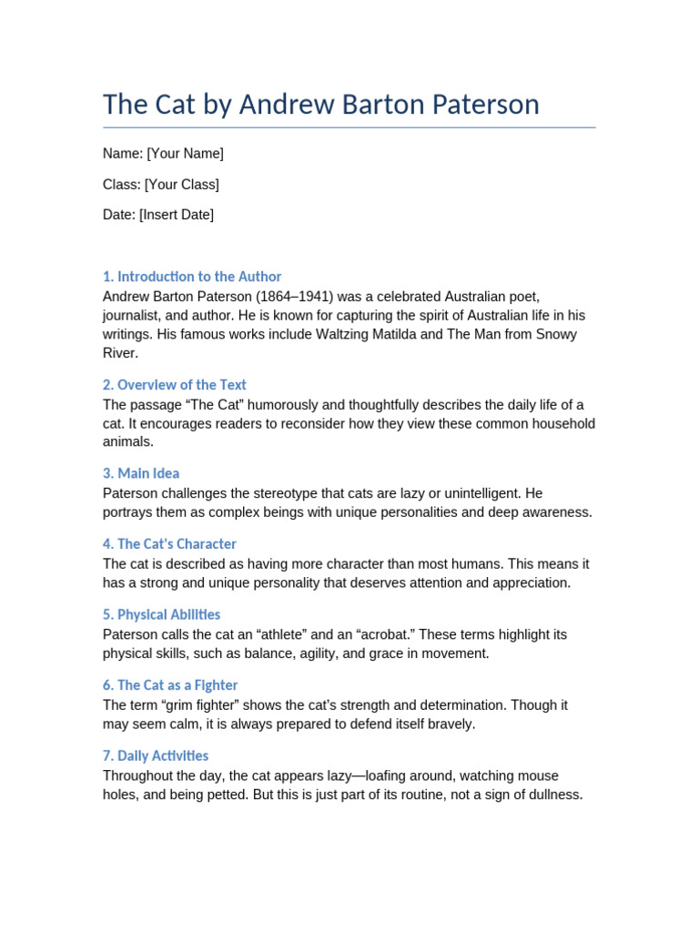 The Cat Project | PDF