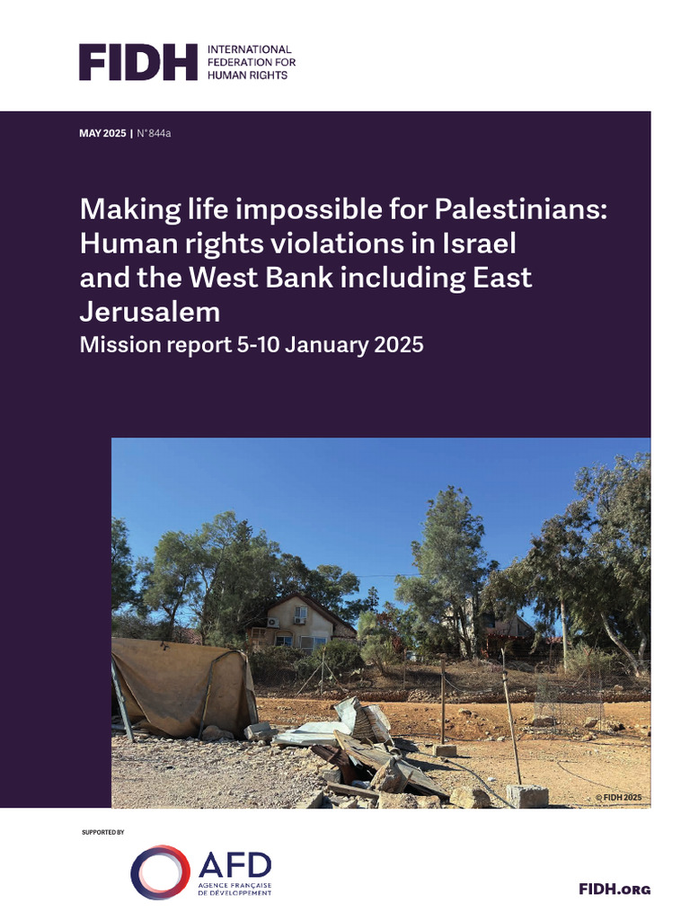 Mission Report On Human Rights Violation in Israel and The West Bank ...