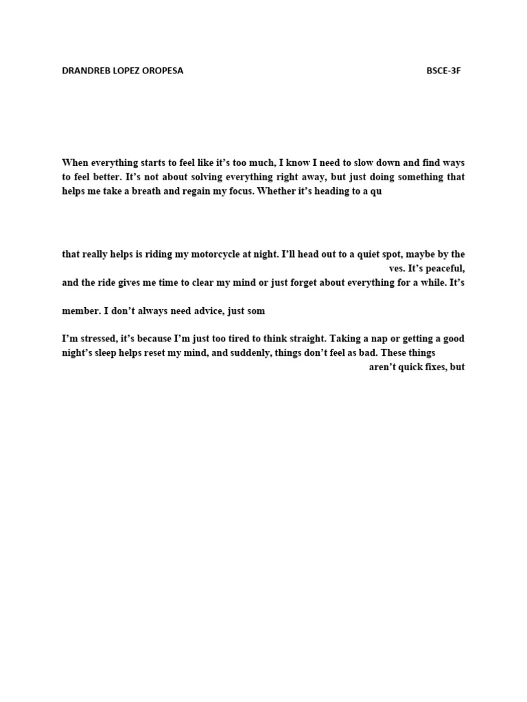 My Coping Strategies for Stress Relief | PDF