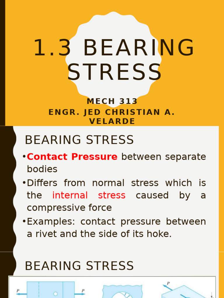 Understanding Bearing Stress in Joints | PDF