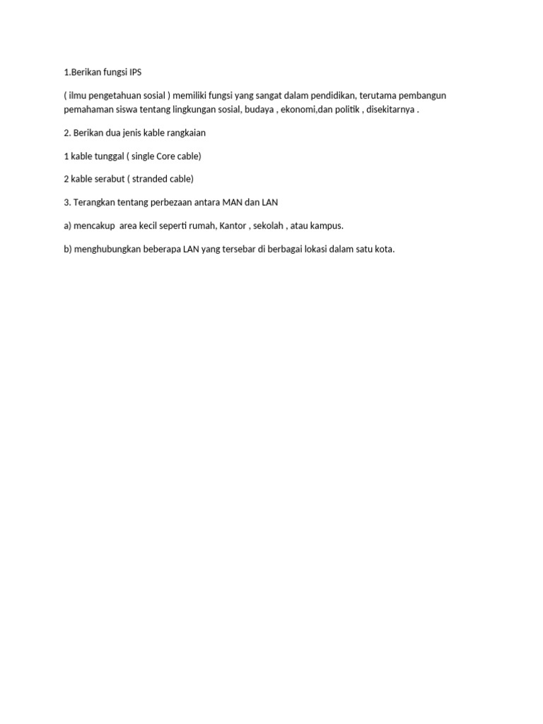 Fungsi IPS dan Perbedaan MAN-LAN | PDF
