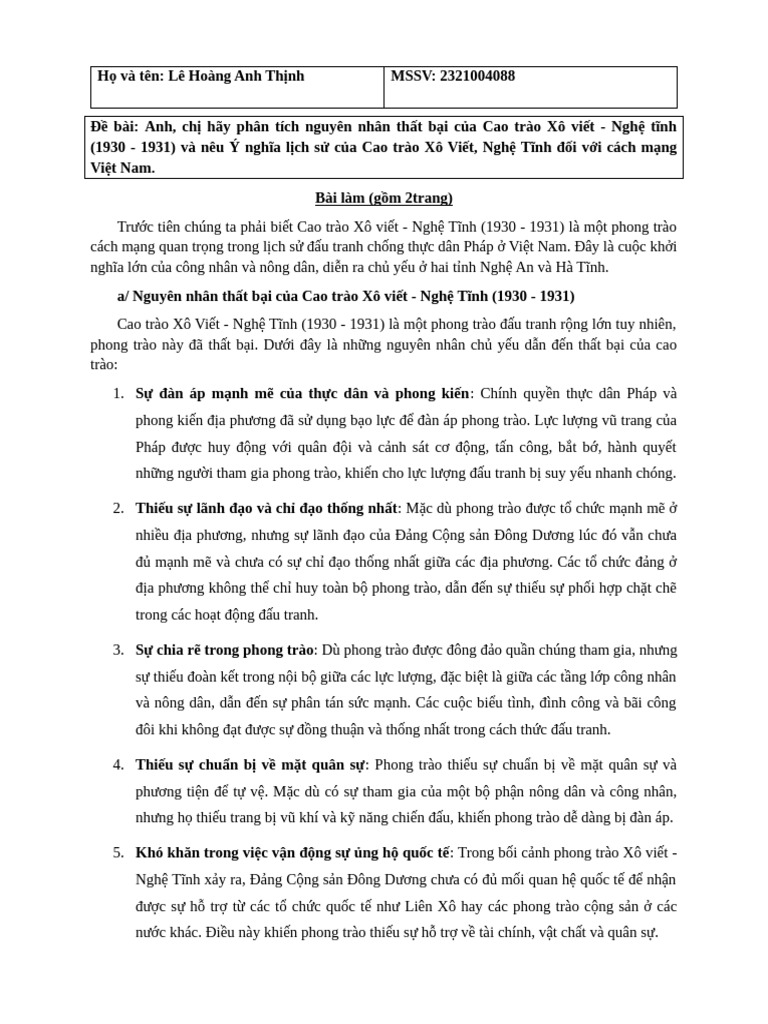 Lê Hoàng Anh Thịnh - KTGK - LSD | PDF