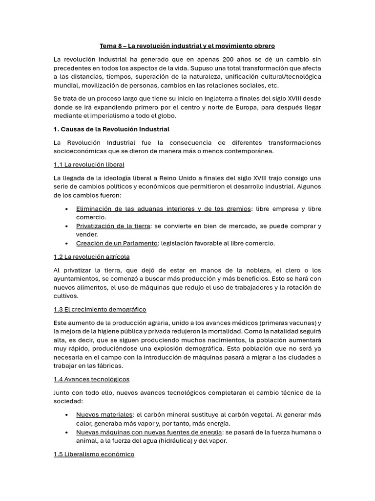 Revolución Industrial y Movimiento Obrero | PDF | Anarquismo | Comunismo
