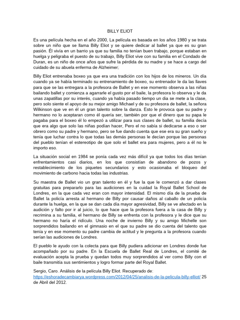 Billy Eliot | PDF