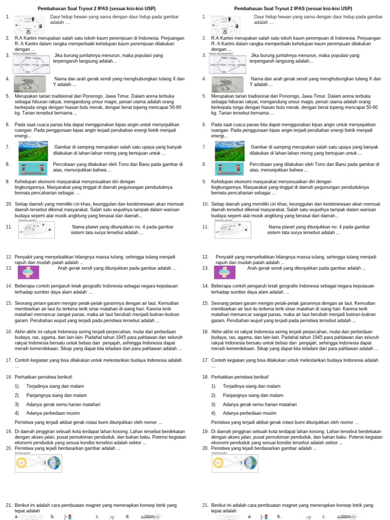 Pembahasan Soal Tryout 2 IPAS | PDF