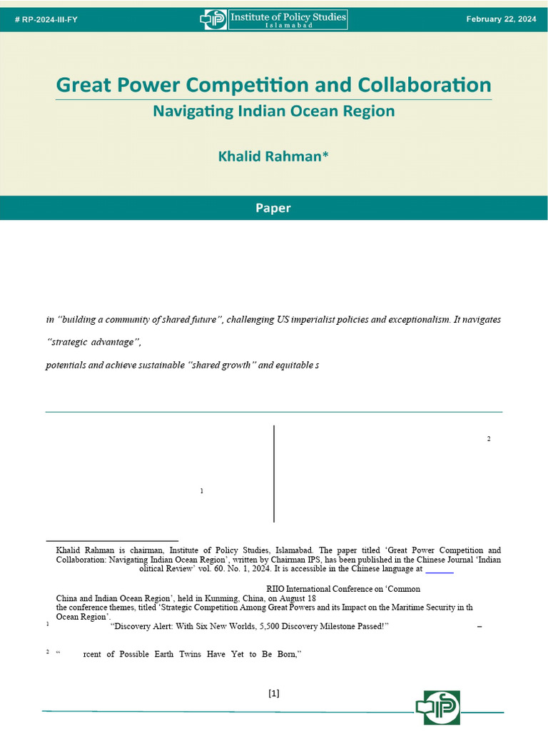 03 Great Power Competition and Collaboration Navigating Indian Ocean ...