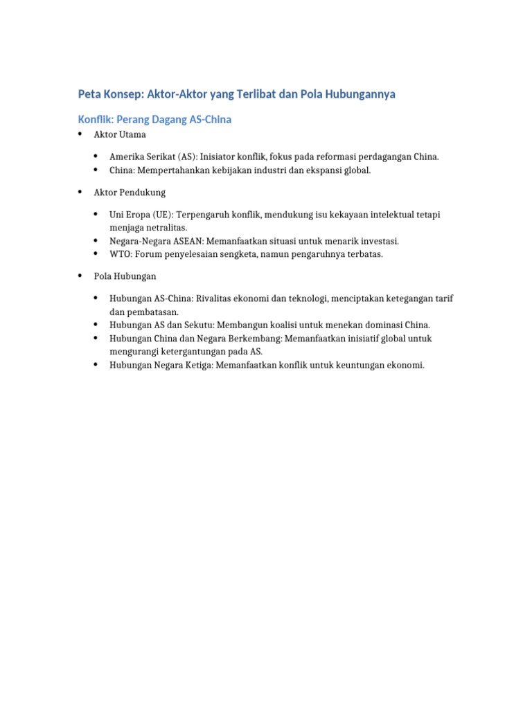 Peta Konsep Aktor Dan Hubungan v2 | PDF