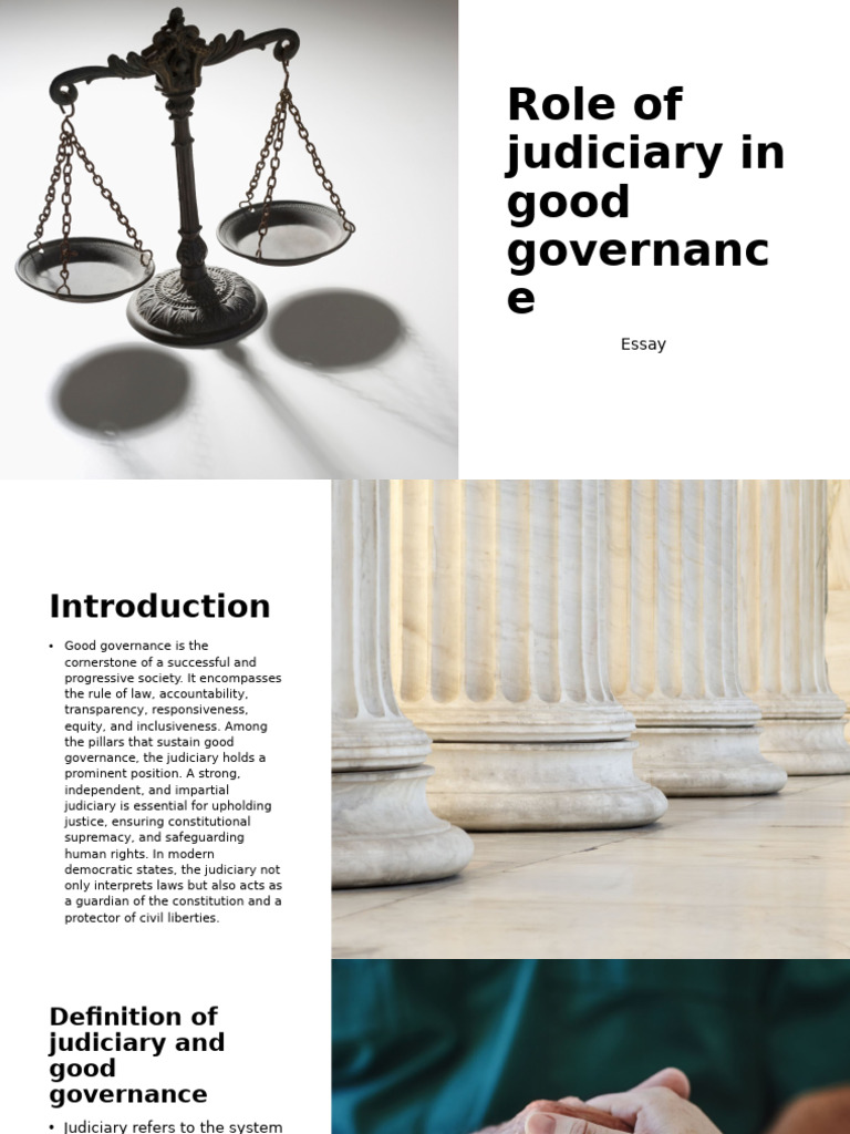Judiciary's Role in Good Governance | PDF | Good Governance | Rule Of Law