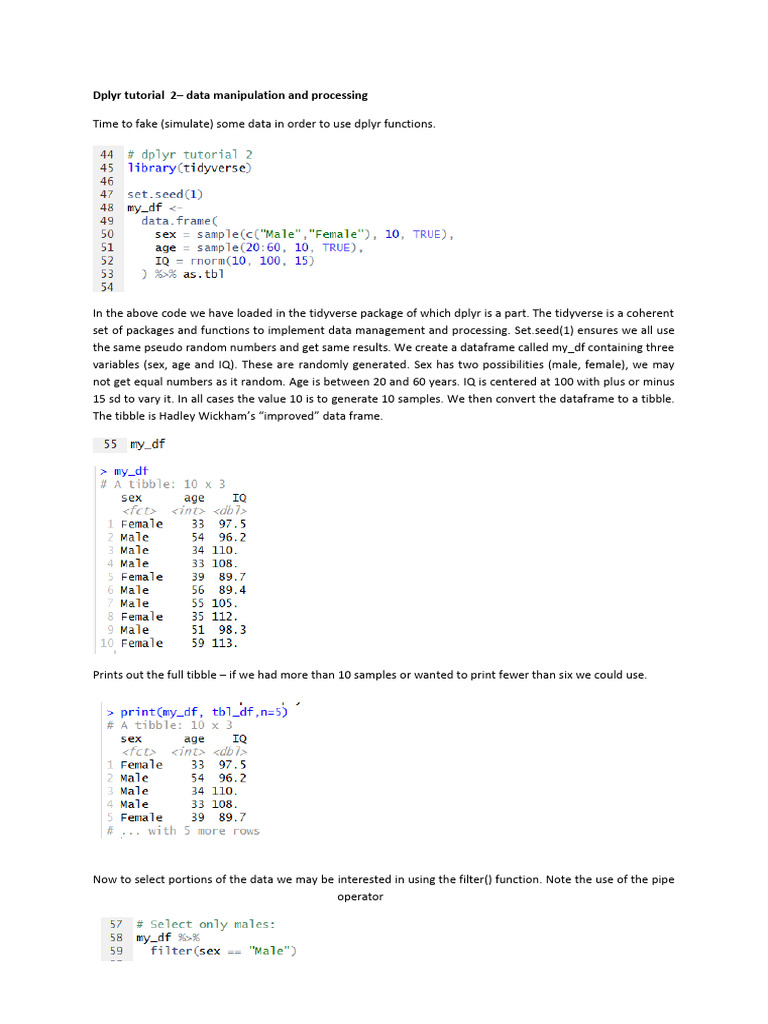 Dplyr Tutorial2 | PDF