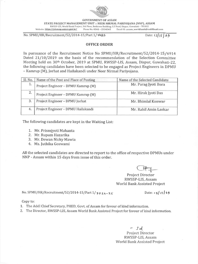 Walkin Interview Result For Pe | PDF