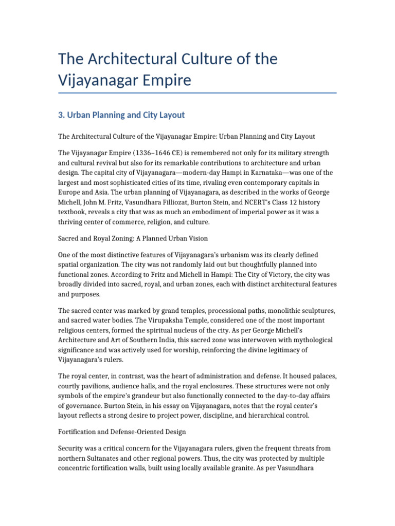 Vijayanagar Architecture Full Project | PDF