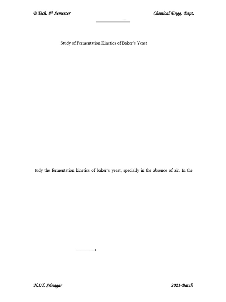 Experiment - 9 (Study of Fermentation Kinetics) | PDF | Cellular ...
