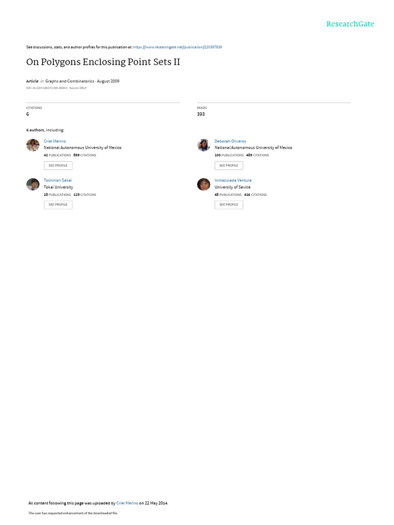 On Polygons Enclosing Point Sets II | PDF | Triangle | Area