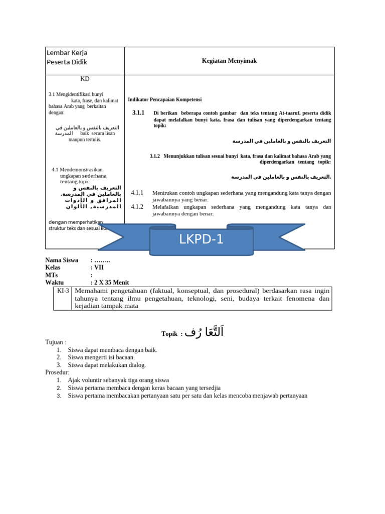 WAWAN LKPD LokakaryaPPG Revisi | PDF