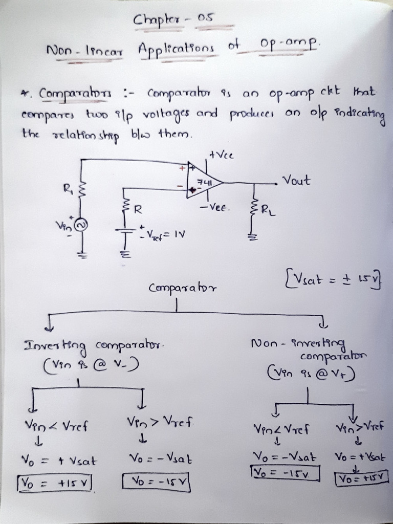 (Newly Updated )Chapter -5 Non Linear Applications of Opamp | PDF
