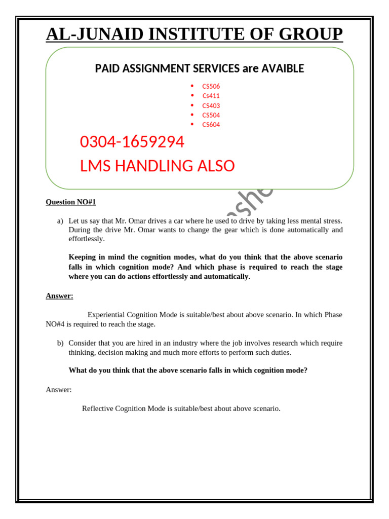 CS408 Solurion 1 by JUNAID | PDF