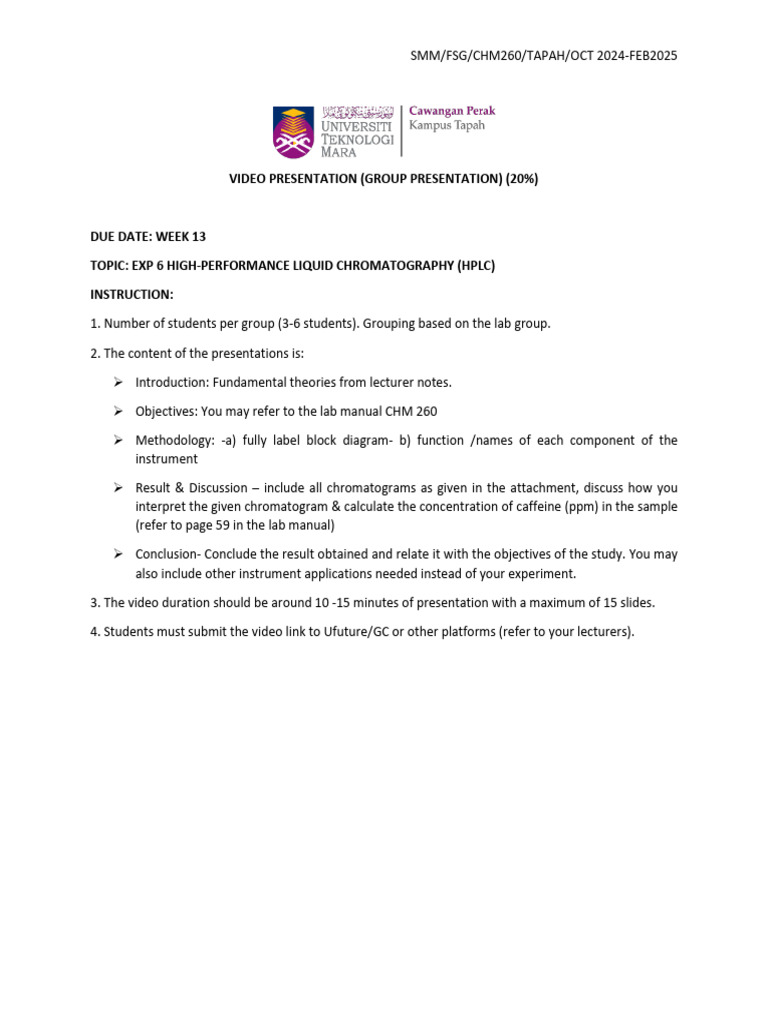 Guideline CHM260 | PDF