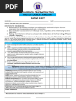 COT-Inter-Observer Agreement Form Teacher III Applicant | PDF ...