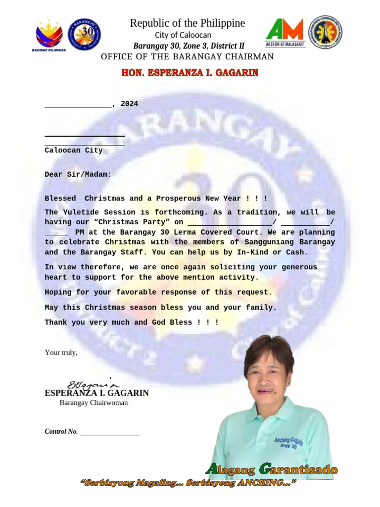 Solicitation Letter 2024 | PDF