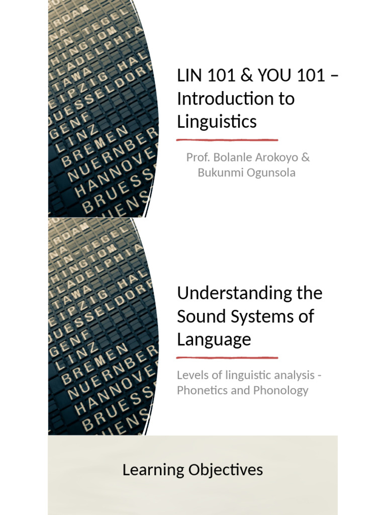 Phonetics and Phonology - LIN 101 Intro To Linguistics | PDF | Phonetics | Phoneme