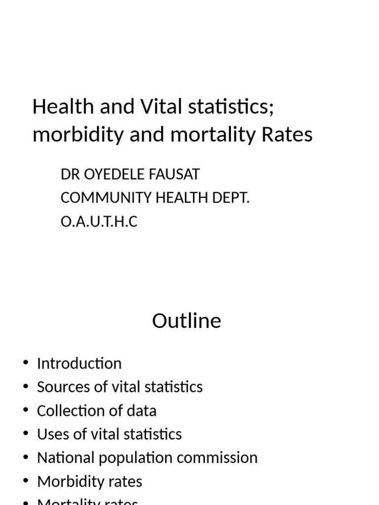 Uses and Sources of Vital Statistics | PDF | Mortality Rate | Maternal ...