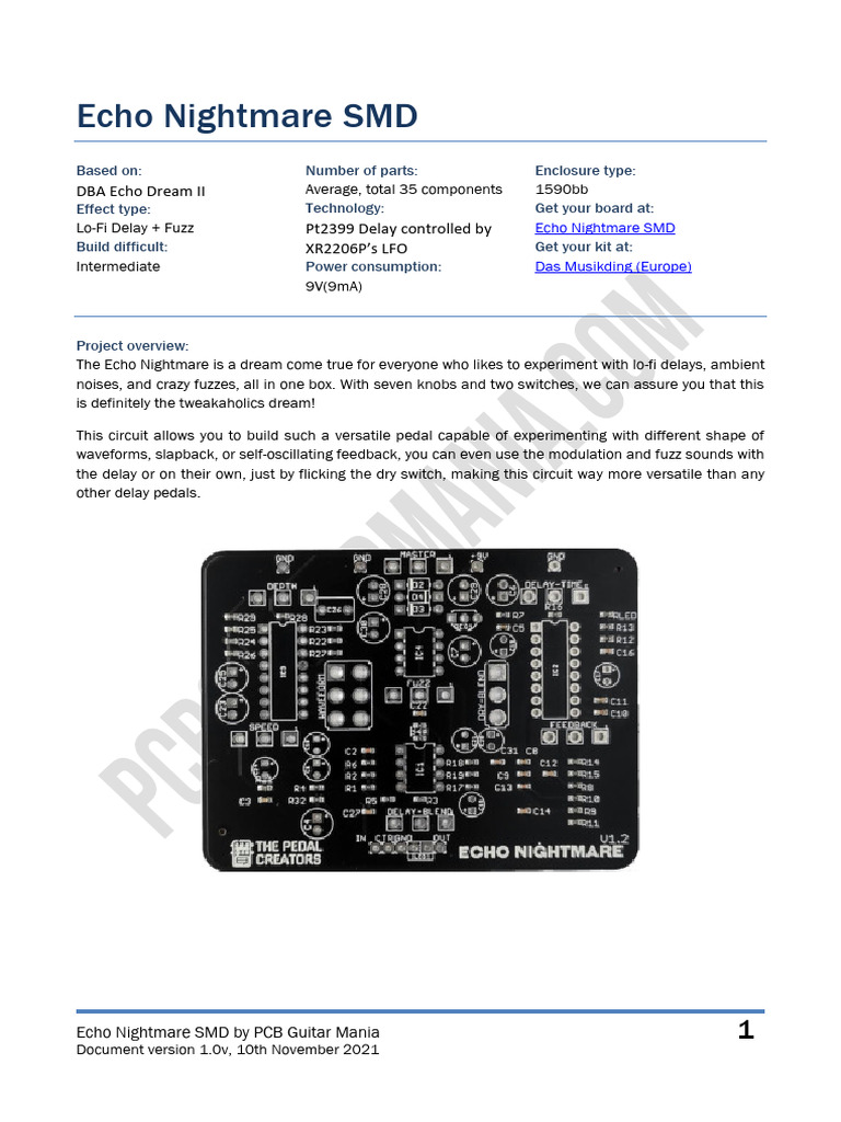 Echo Nightmare SMD Building Docsqwe | PDF | Printed Circuit Board | Resistor