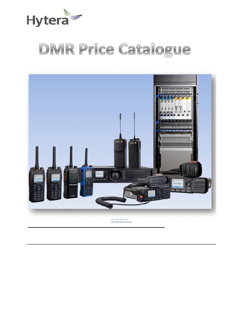 Hytera Digital Radio Price List 2013 | PDF | Ultra High Frequency ...