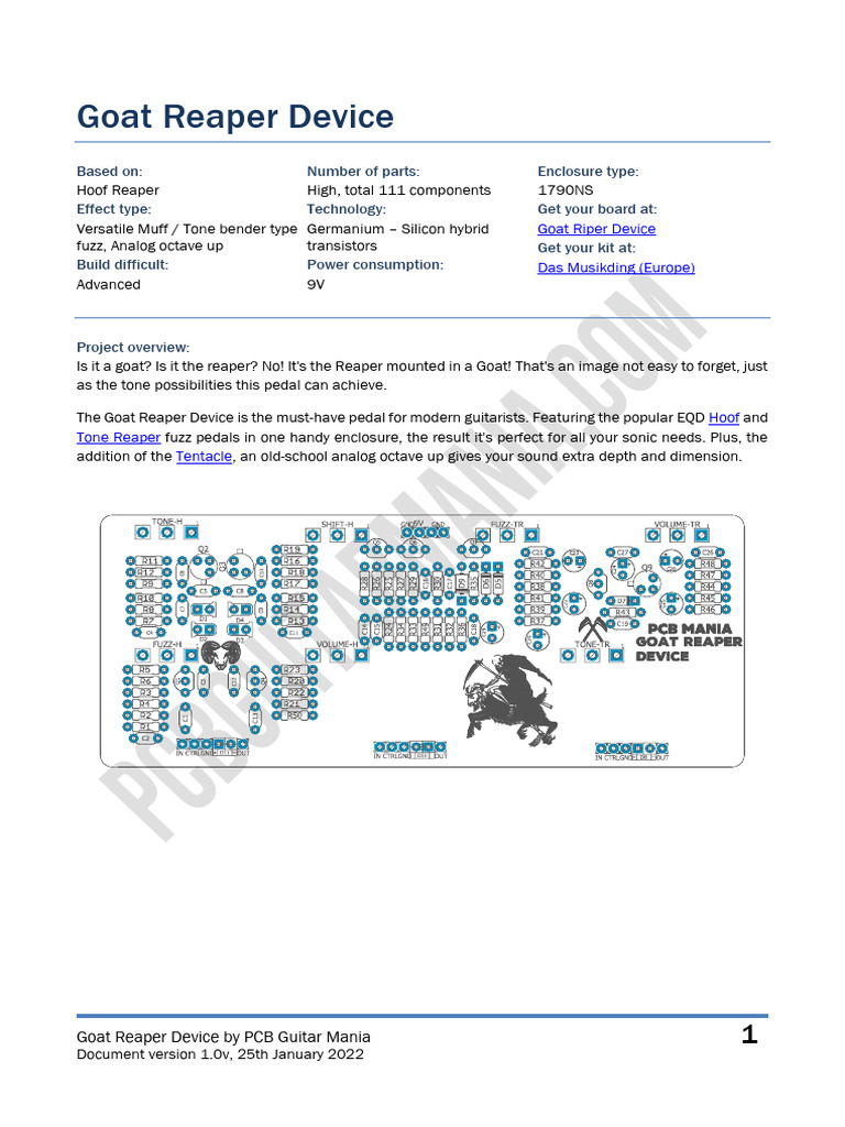 Goat Reaper Device Overview and Build Guide | PDF | Printed Circuit ...
