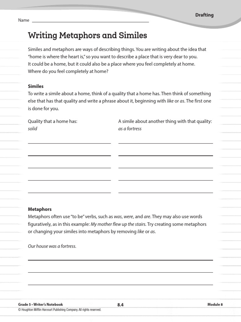 Writer's Notebook Module 8.4 | PDF